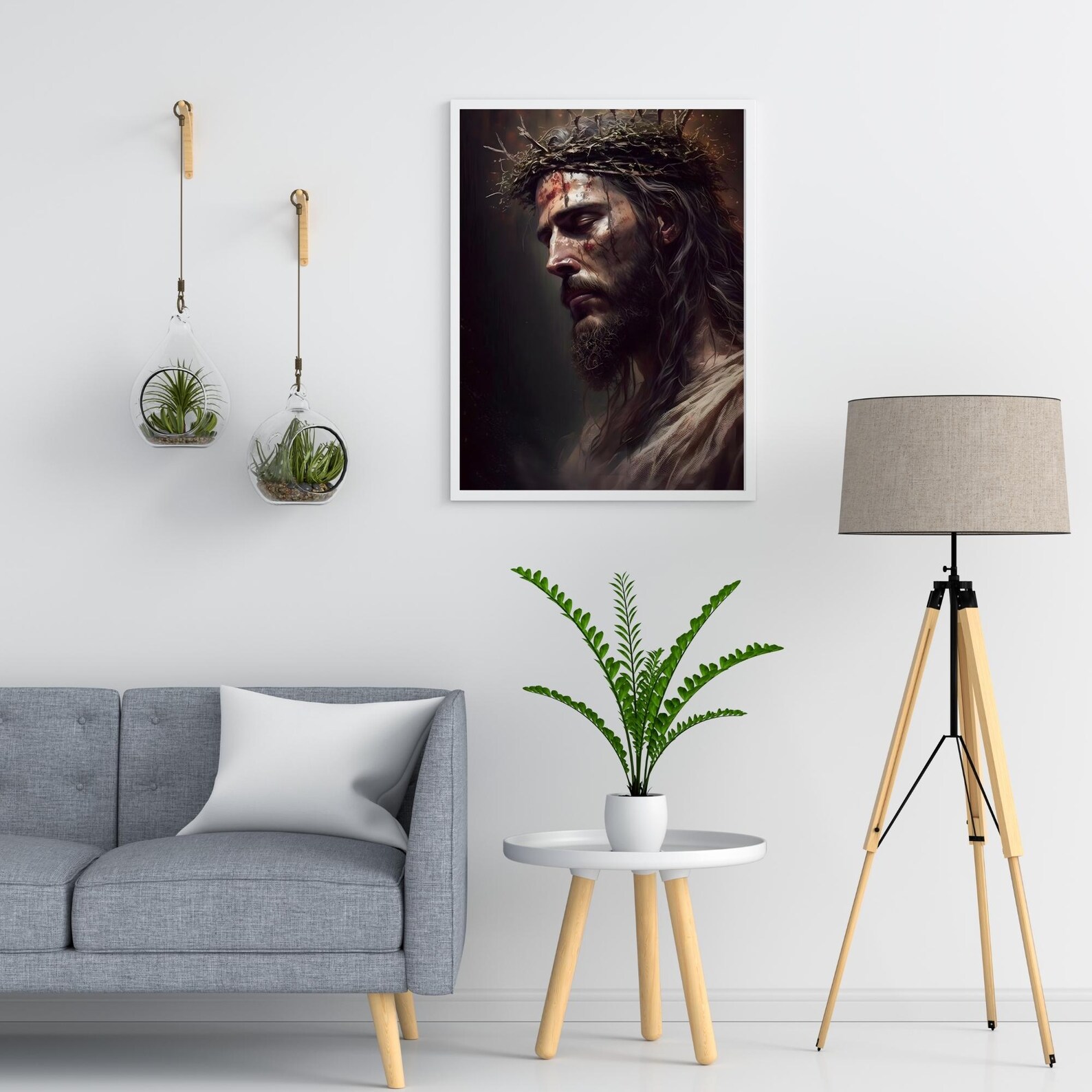 HD Digital Portrait of Jesus: Christian Art Image to Print in A1, A2 ...