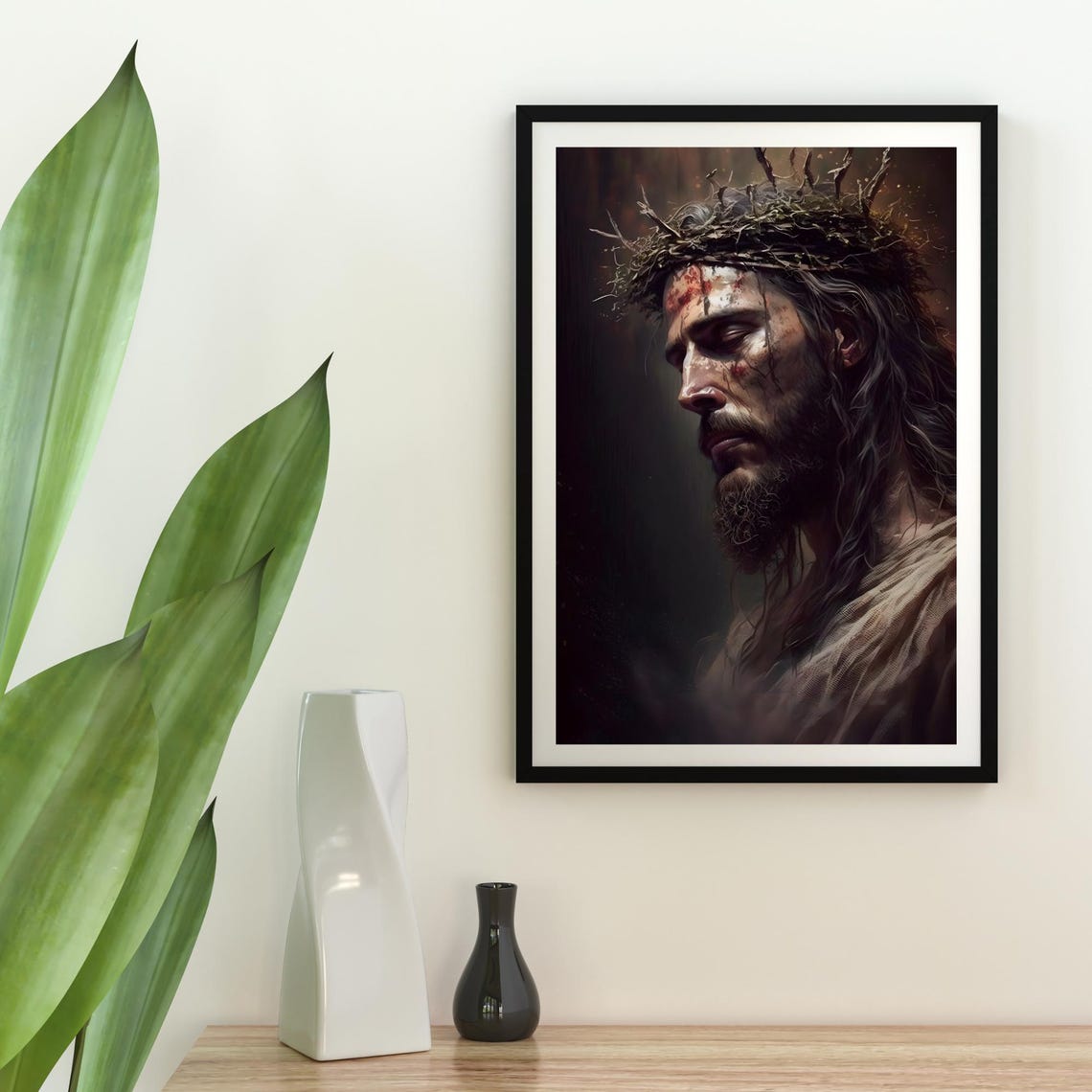 HD Digital Portrait of Jesus: Christian Art Image to Print in A1, A2 ...