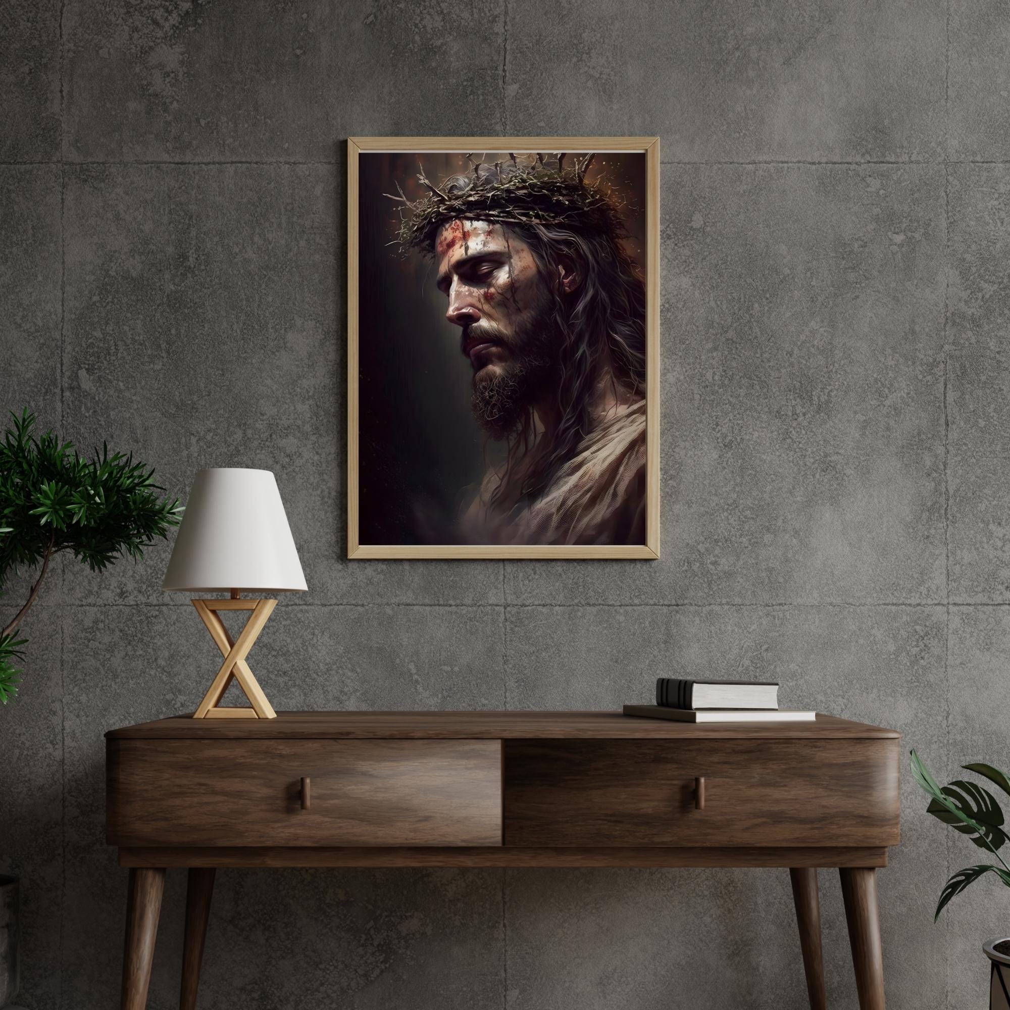 HD Digital Portrait of Jesus: Christian Art Image to Print in A1, A2 ...