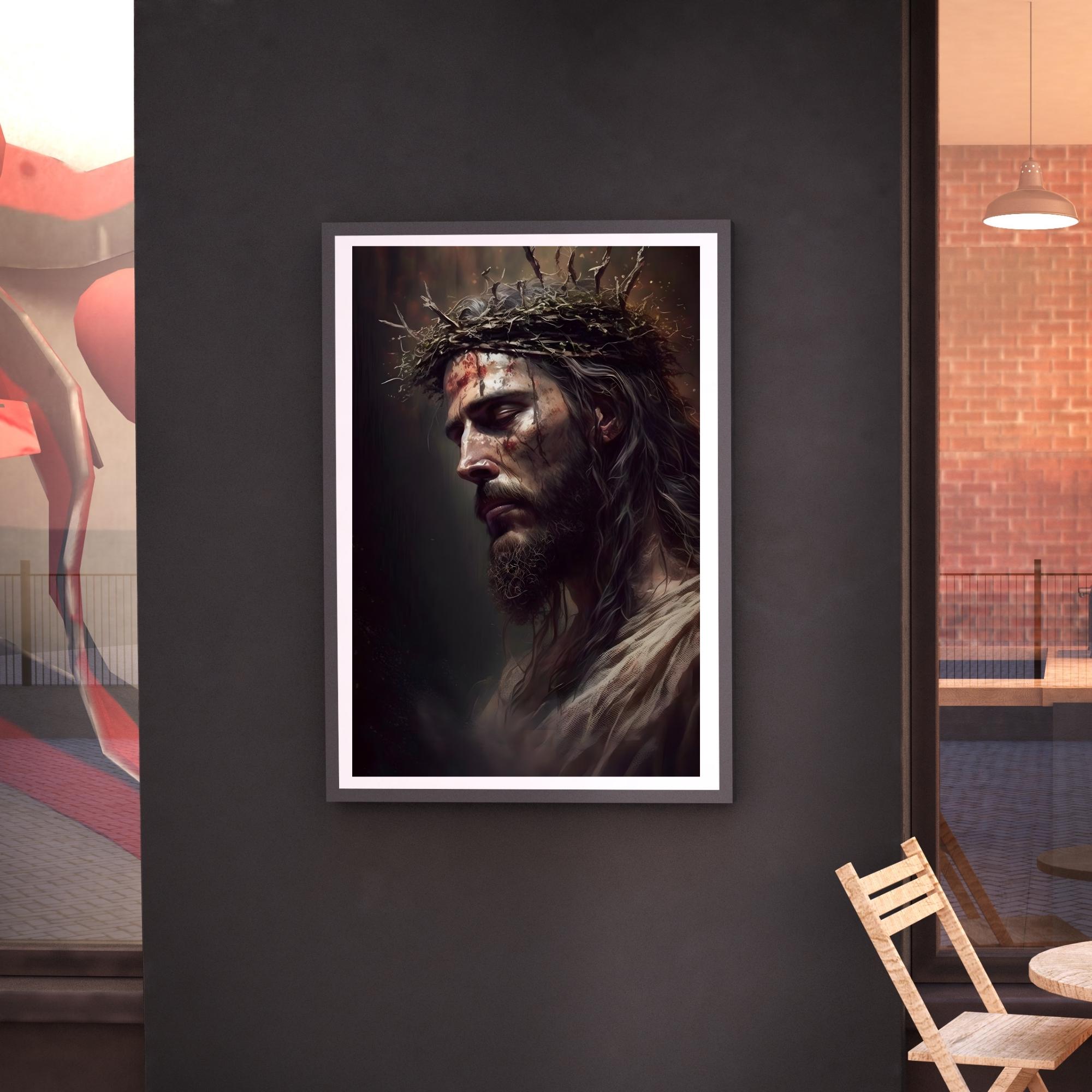 HD Digital Portrait of Jesus: Christian Art Image to Print in A1, A2 ...