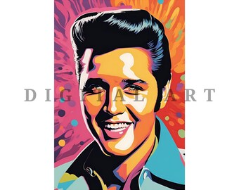 Instant Download Retro Style Pop Art Elvis Presley - Paper Craft for ...