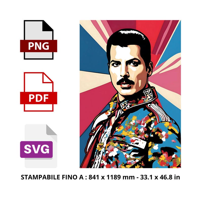 Freddie Mercury - QUEEN : Stunning Pop Art Image - Picture - Poster in ...