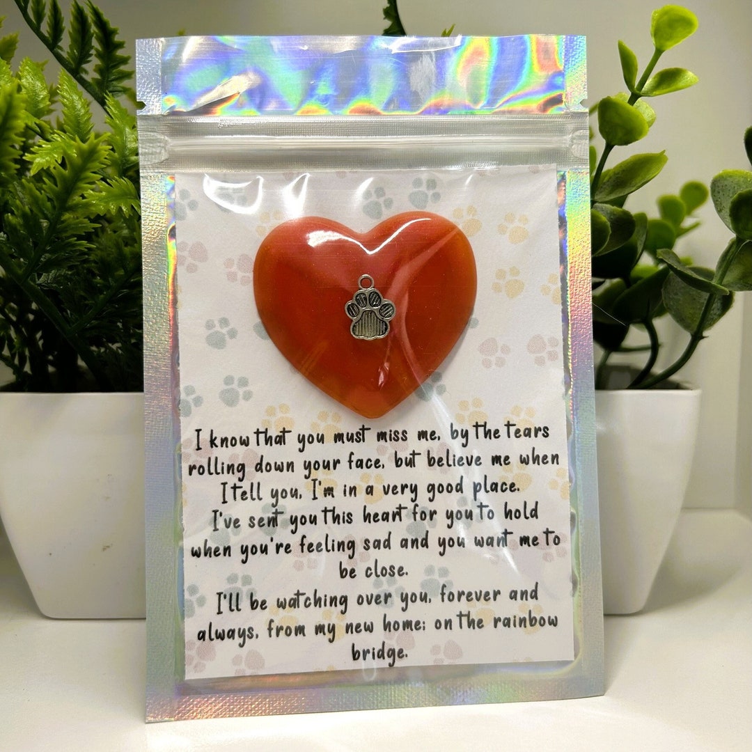 Loss of Pet Memorial, Pet Less Keepsake, Pet Pocket Hug, Sympathy Gift ...