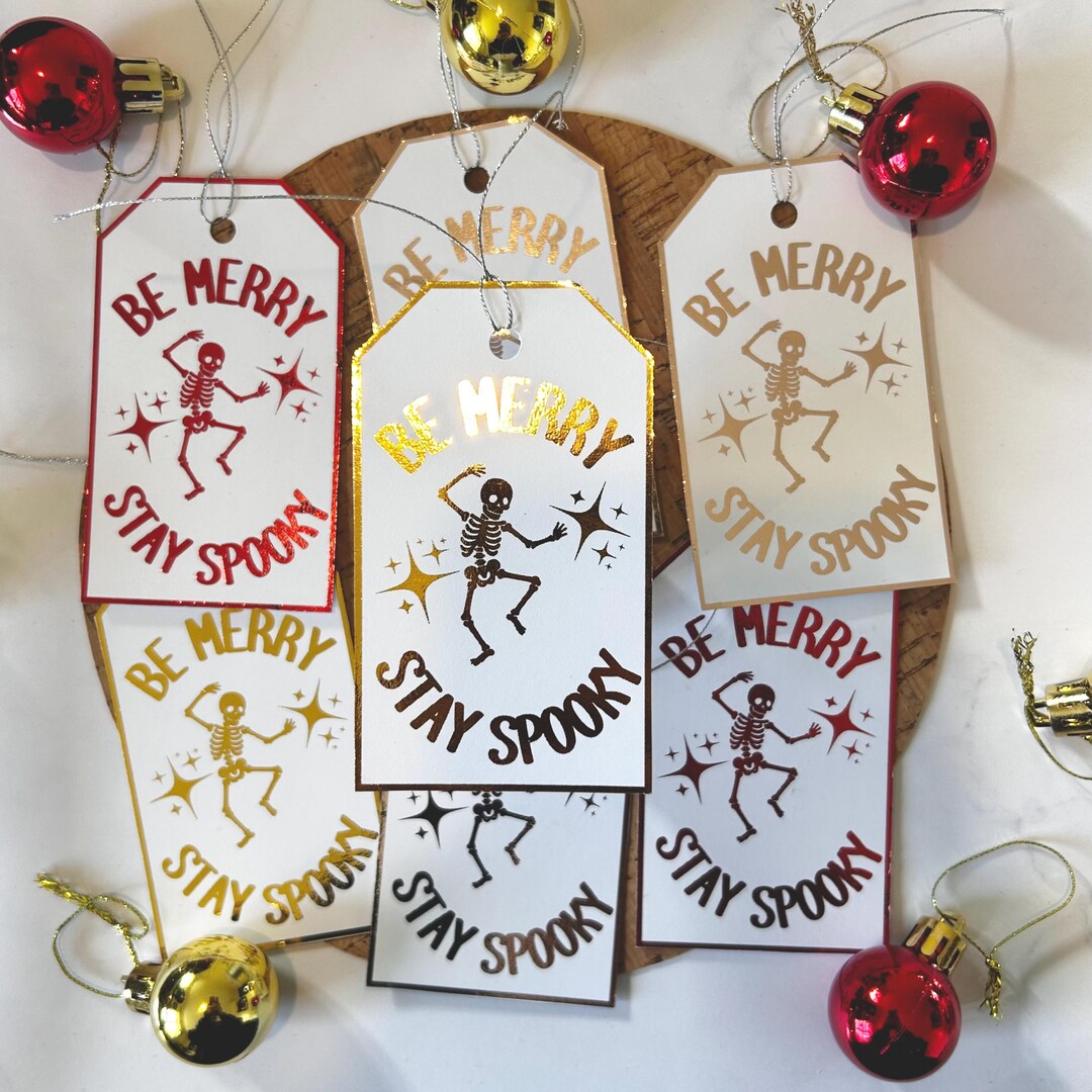 Spooky Christmas Gift Tags, Gothic Christmas Accessories, Halloween ...