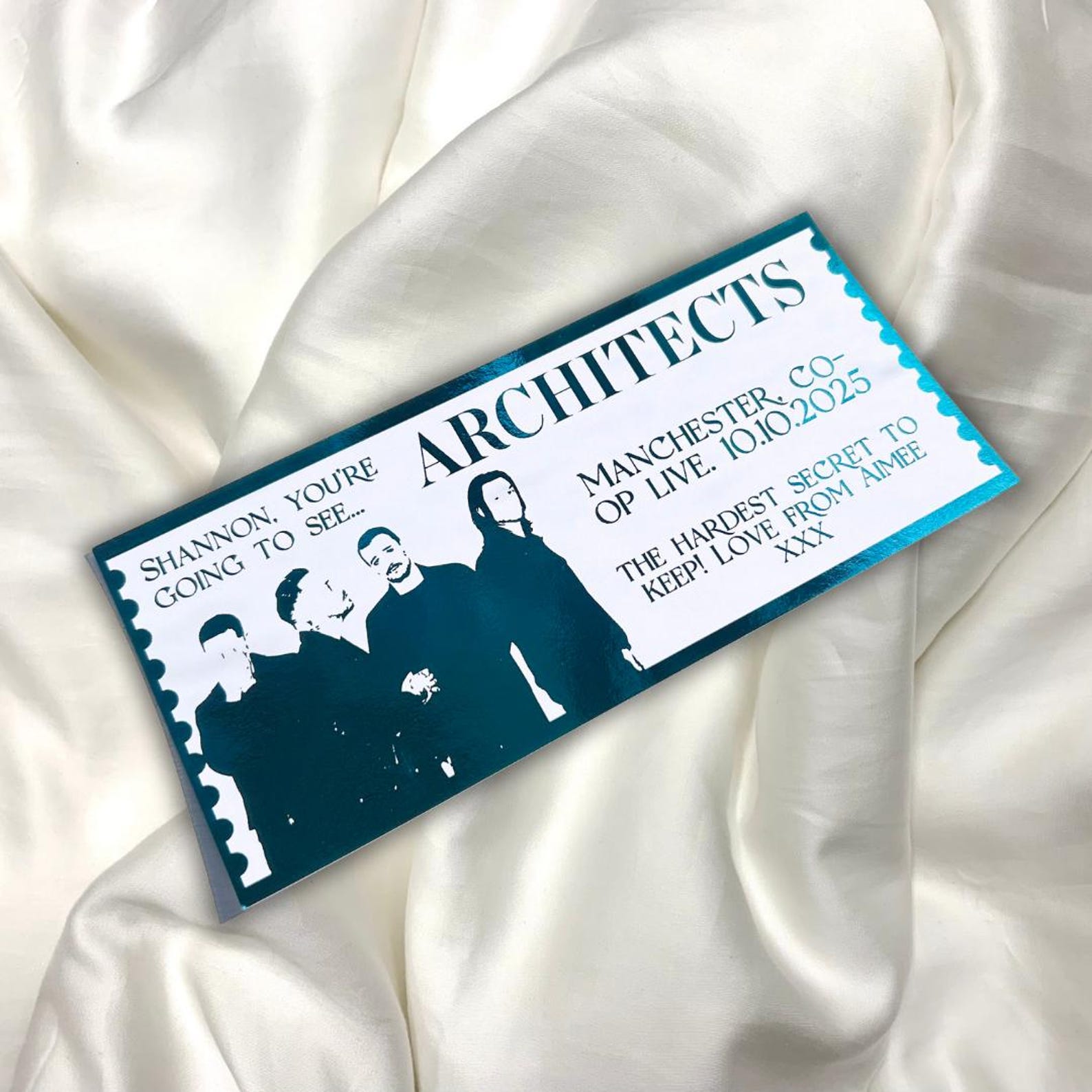 Personalised Souvenir Concert Ticket, Metal Music Memorabilia, Custom ...