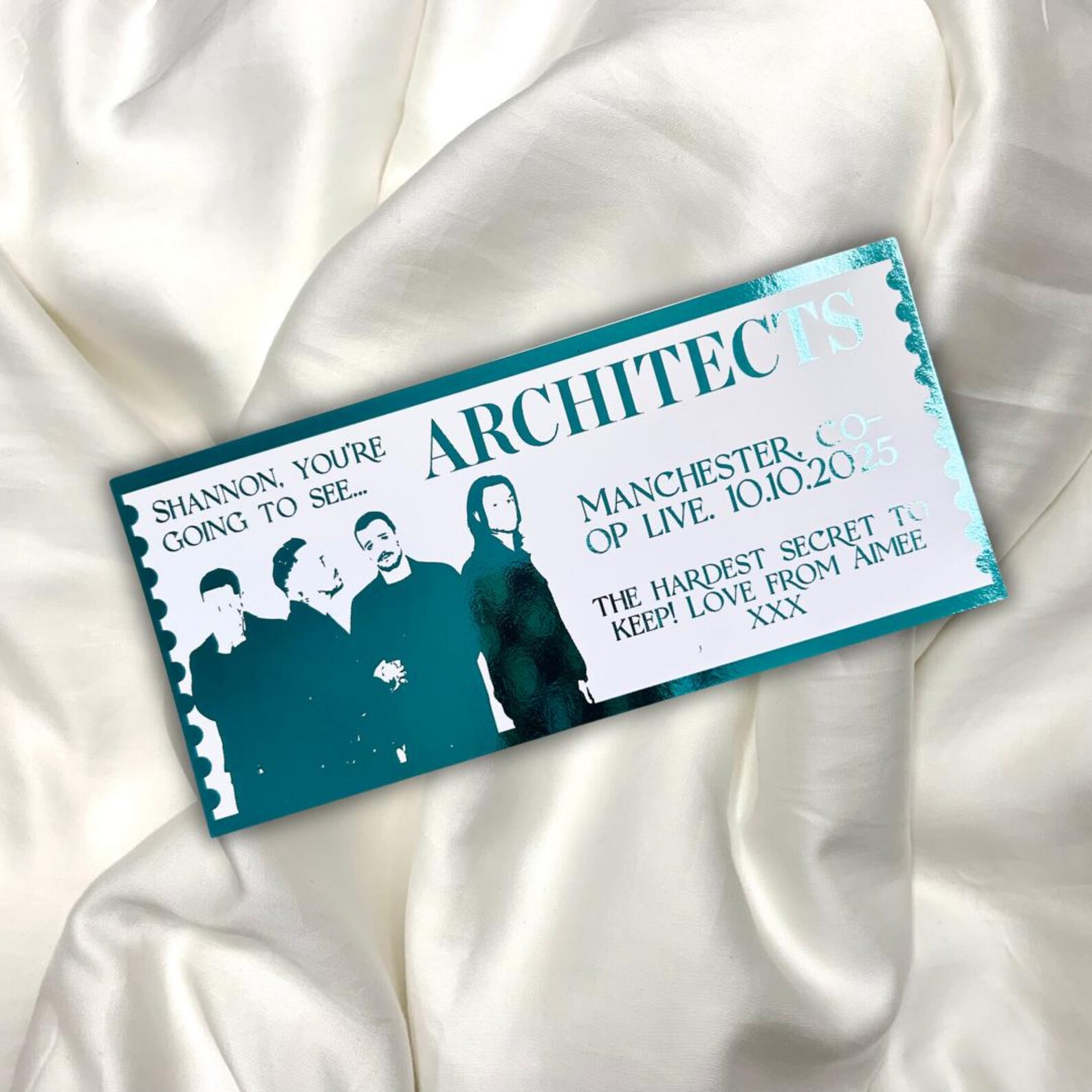 Personalised Souvenir Concert Ticket, Metal Music Memorabilia, Custom ...