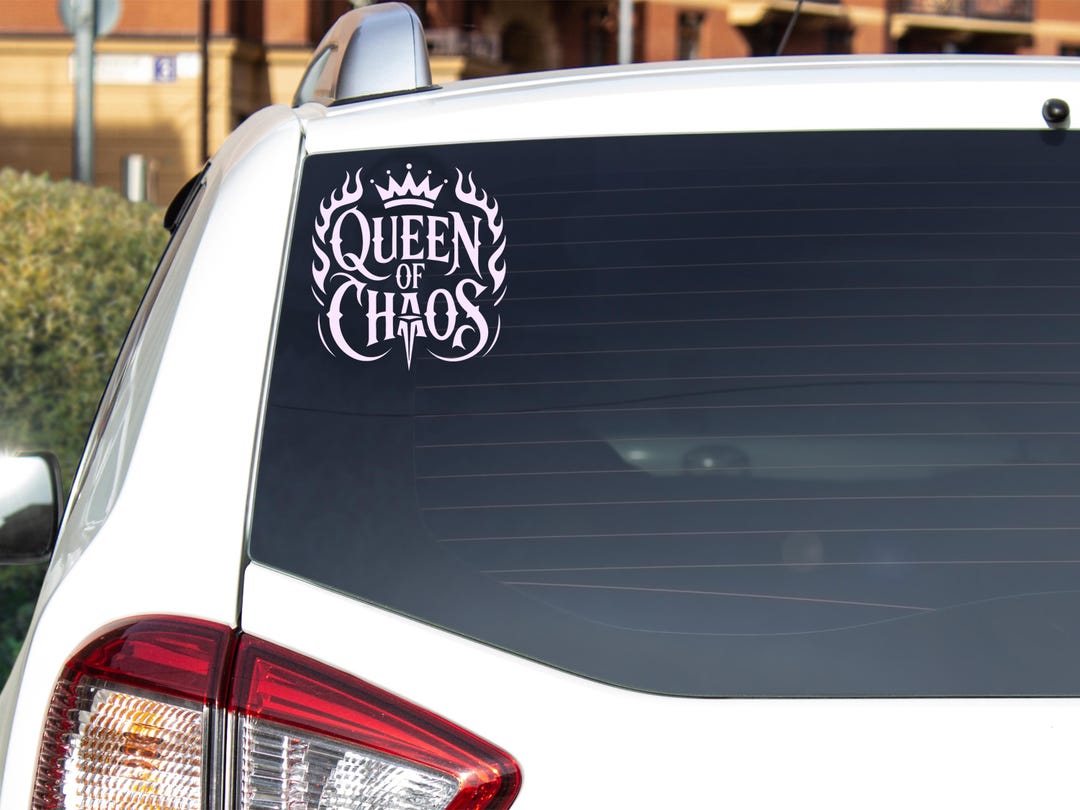 Queen of Chaos, Alternative Car Accessories, Gothic Bumper Stickers ...