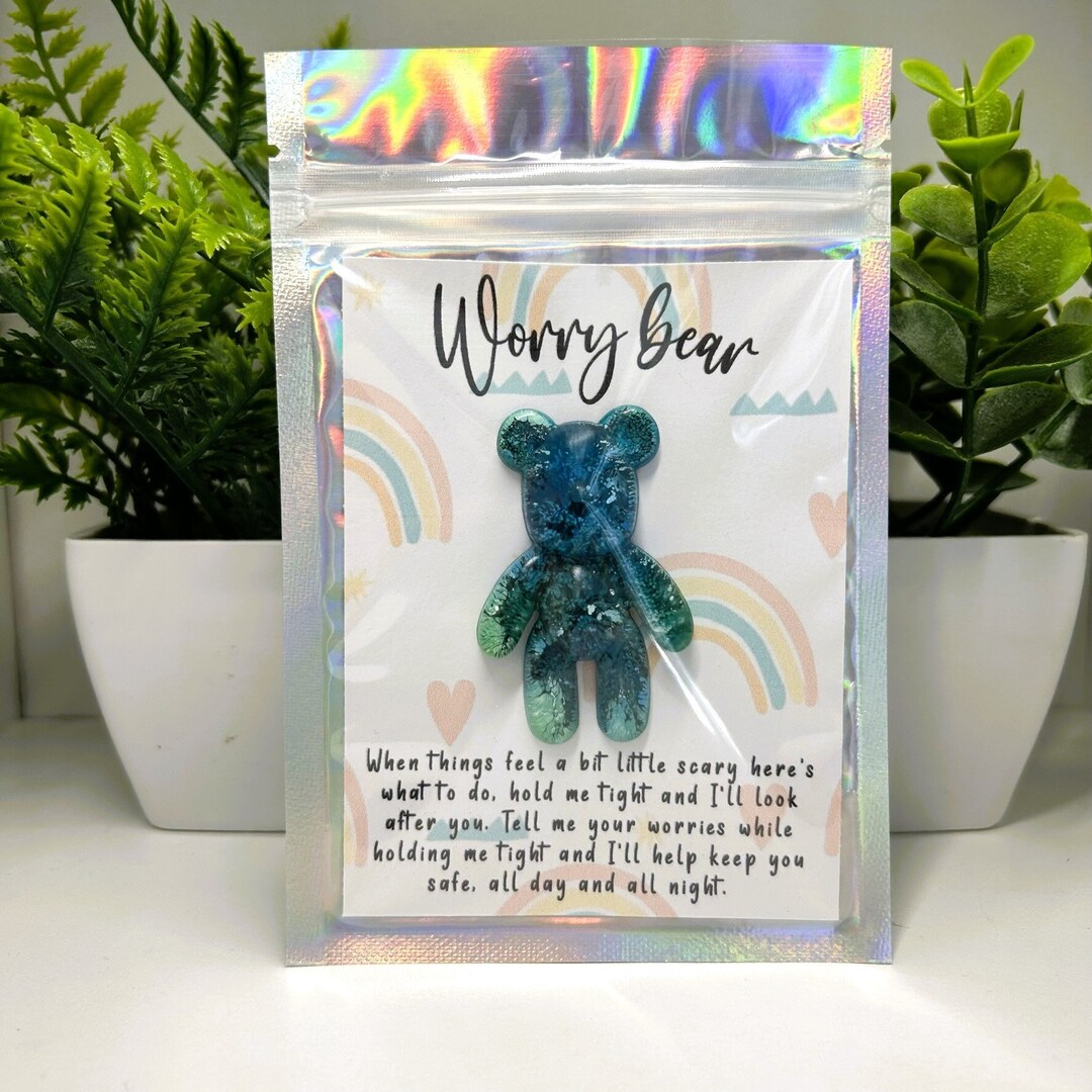 Worry Bear Pocket Bear Hug Anxiety Gifts for Women Worry - Etsy