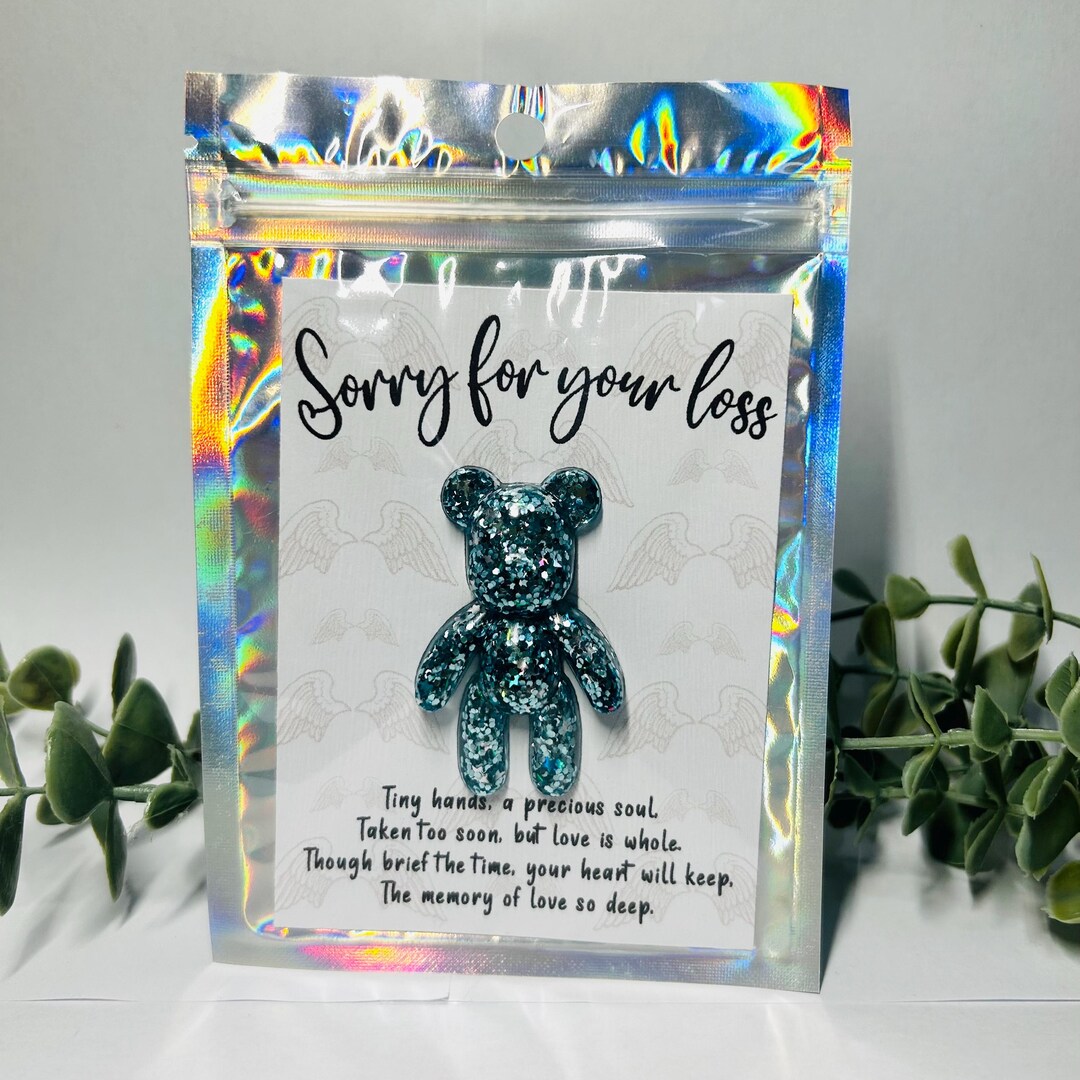 Baby Loss Sympathy Gifts, Pocket Hug Bear, Sorry for Your Loss Card ...