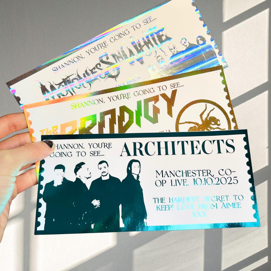 Personalised Souvenir Concert Ticket, Metal Music Memorabilia, Custom ...