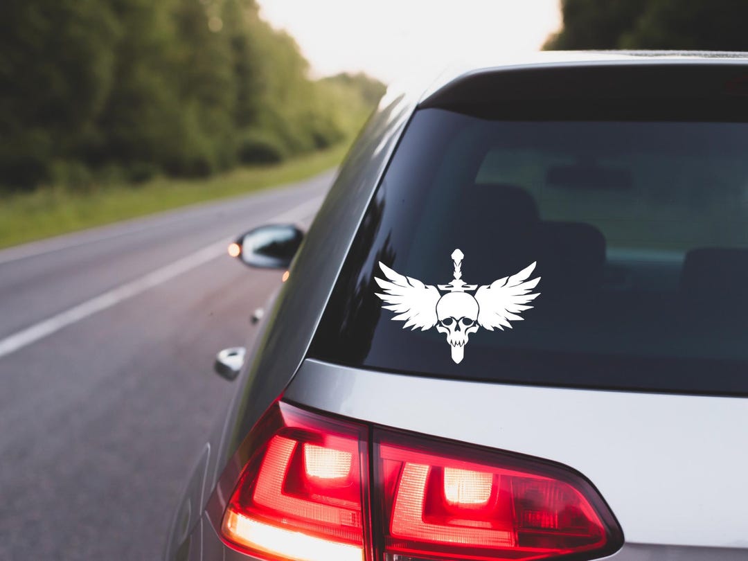 Goth Car Accessories, Window Sticker for Car, Skull Car Sticker ...