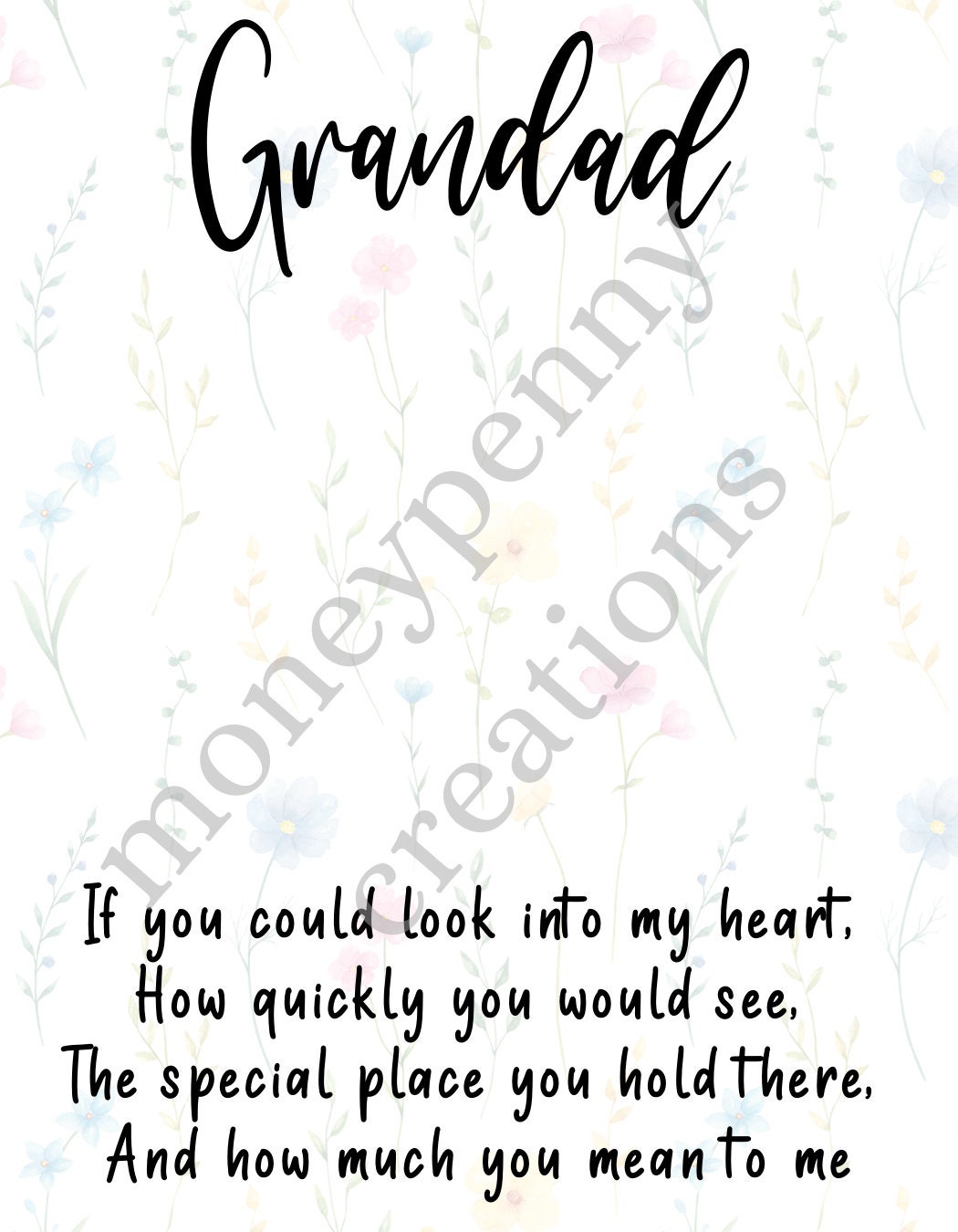 Pocket Bear Hug for Grandad Letter Box Gift for Grandparent - Etsy