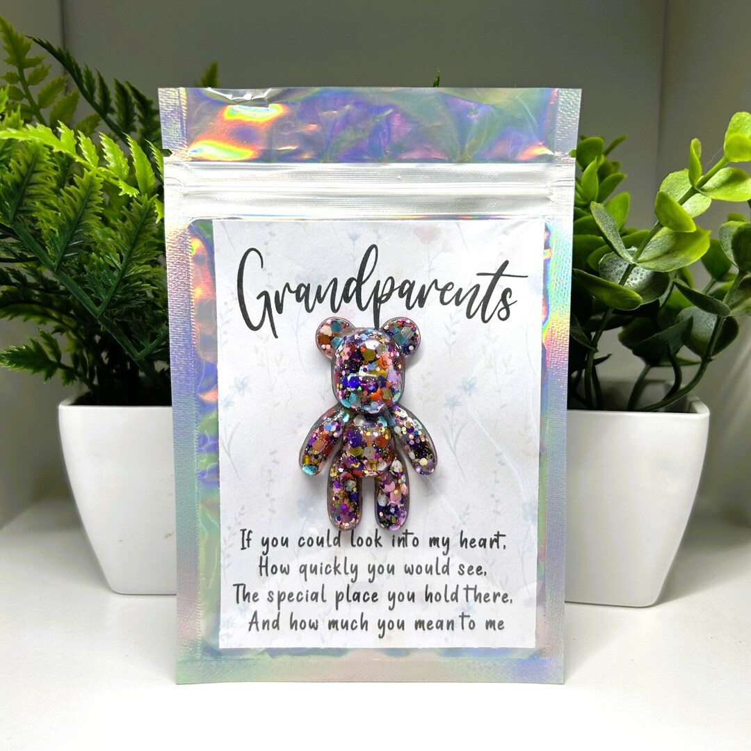 Grandparents Pocket Hug, Bear Hug for Grandparent, Gift for Nanny, Gift ...