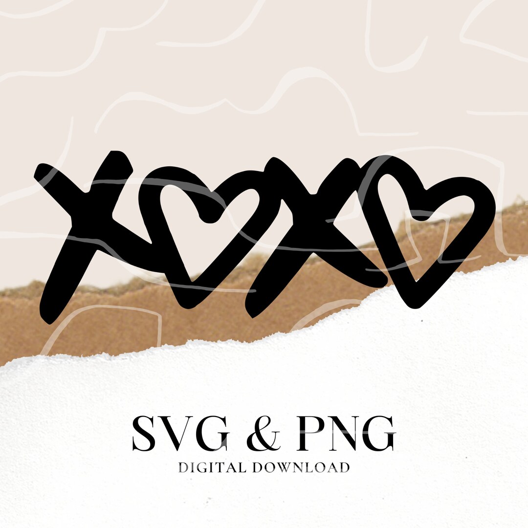 XOXO Hearts SVG – Valentine's Day, Cricut Cut File (digital Download ...