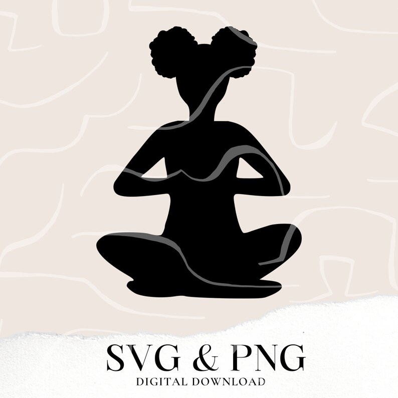 Black Woman Yoga Poses SVG Black Girl Magic SVG Gift for Yogi Black ...