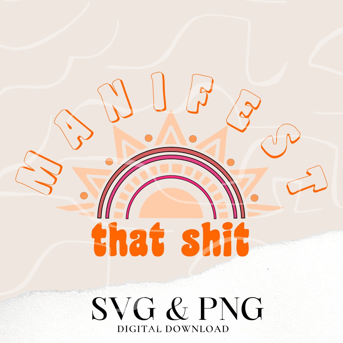 Manifest That Shit SVG Inspirational Quote SVG Morning | Etsy UK