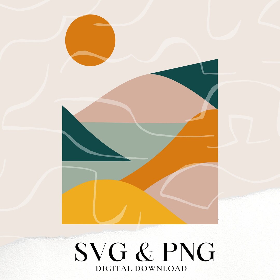 Lake SVG - Landscape SVG - Mountain SVG - Scenic Svg - Nature Svg ...
