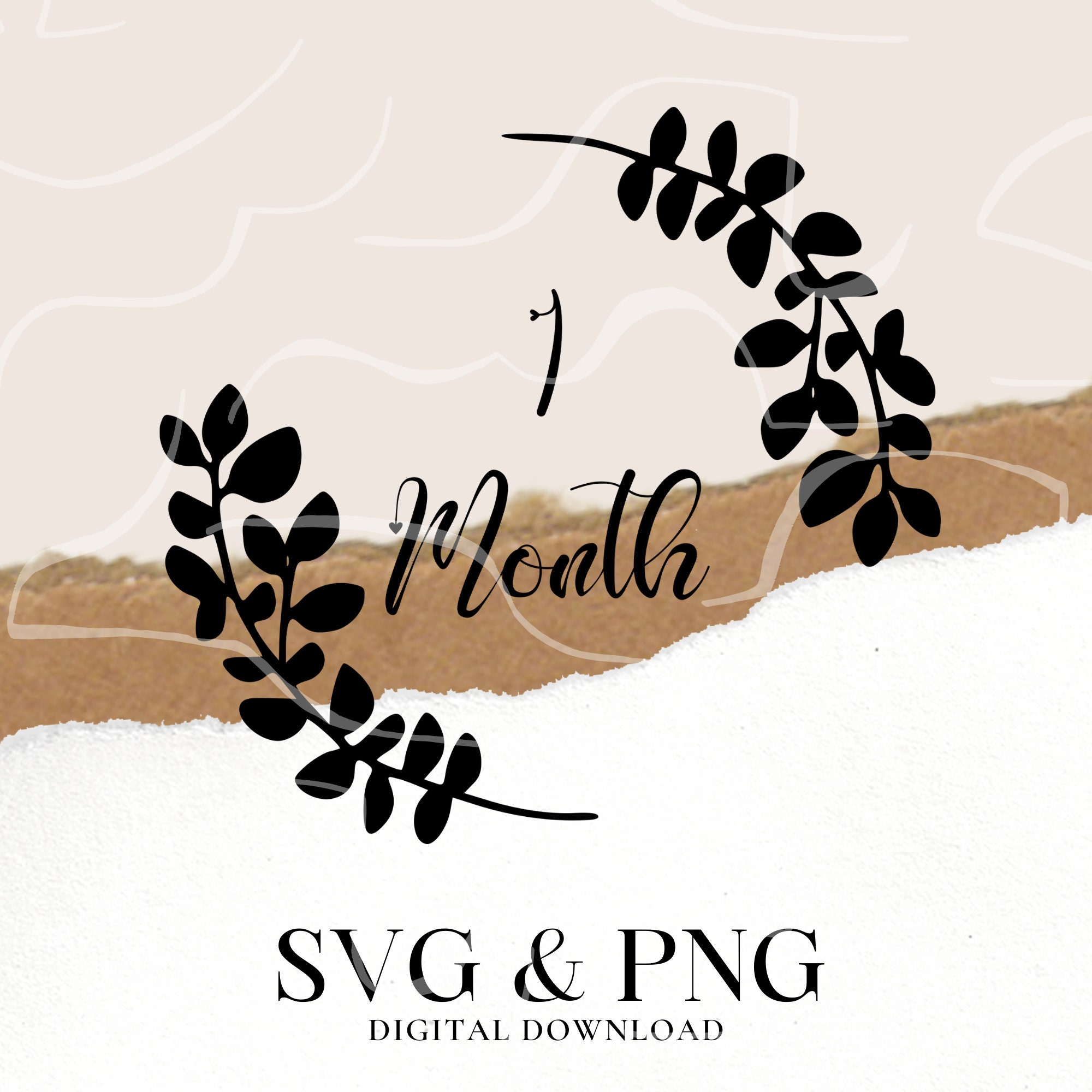 Baby Milestones SVG Bundle From 1 Month to 12 Months 18 Months 24 ...