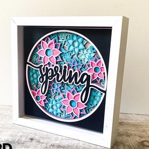 3D SPRING SVG Shadow Box SVG for Cricut for Silhouette - Etsy