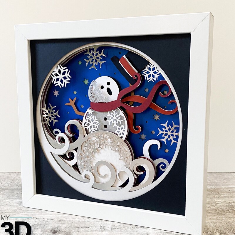 Snowman Shadow Box - Etsy