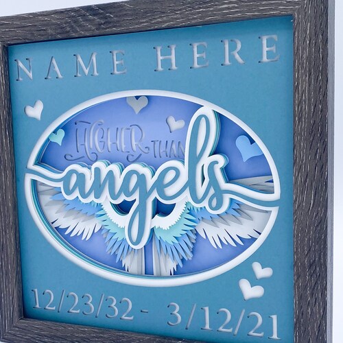 CUSTOMIZABLE 3D Grief Shadow Box Svg for Cricut for - Etsy
