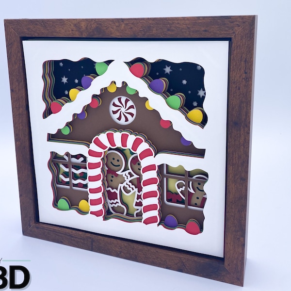 Gingerbread House Cardstock Svg - Etsy