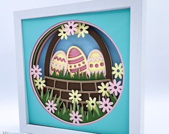 3D Rabbit Shadow Box Layered SVG for Cricut Silhouette, 3D Bunny ...