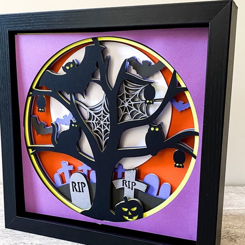 3D Halloween Signs Glowforge SVG Set of 6 Designs Tiered | Etsy