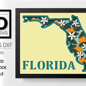 3D FLORIDA SVG - Orange Blossom Svg - for Cricut - for Silhouette - Etsy
