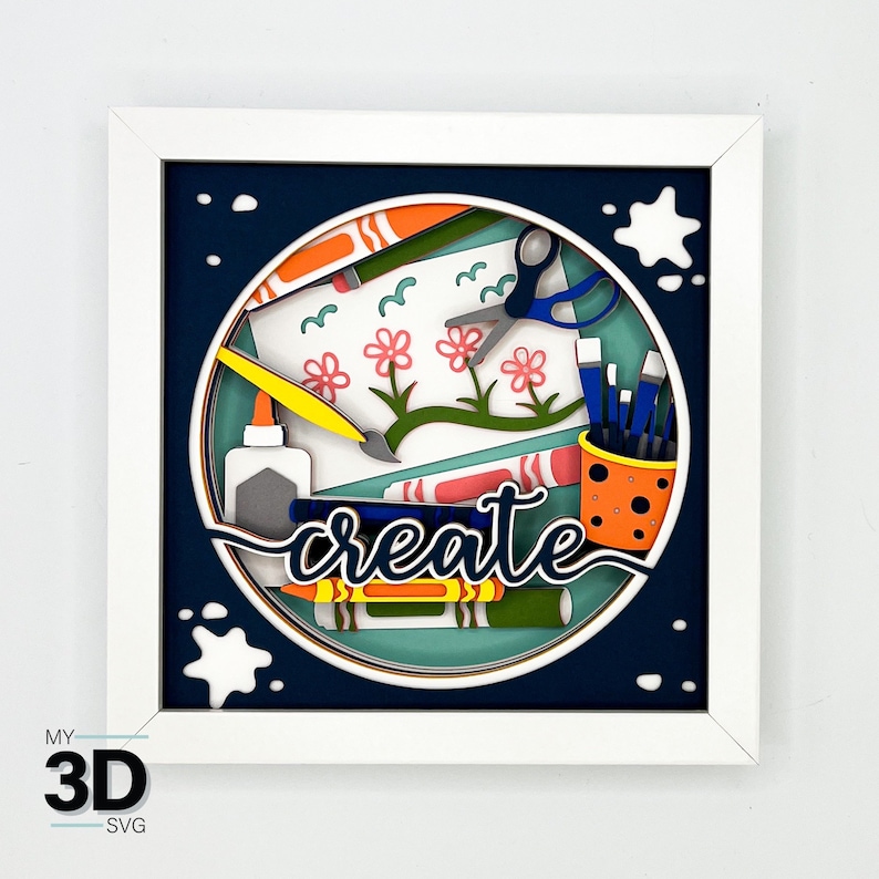 3D CREATE ELEMENTARY SVG Shadow Box Svg Layered Cardstock - Etsy Australia