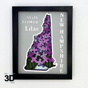 3D NEW HAMPSHIRE SVG - Lilac Svg - for Cricut - for Silhouette - Etsy
