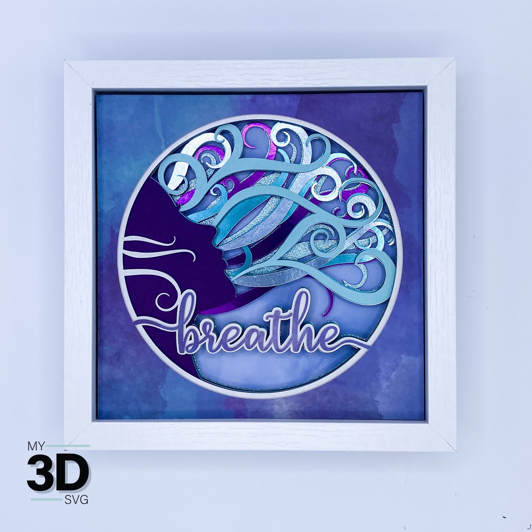 3D BREATHE Shadow Box for Cricut for Silhouette - Etsy