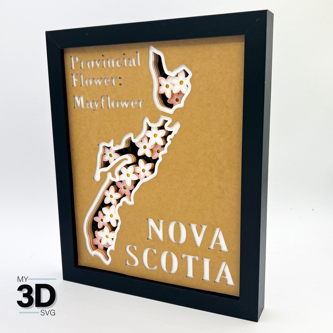 3D NOVA SCOTIA SVG - Mayflower Svg - Shadow Box Svg for Cricut - for ...
