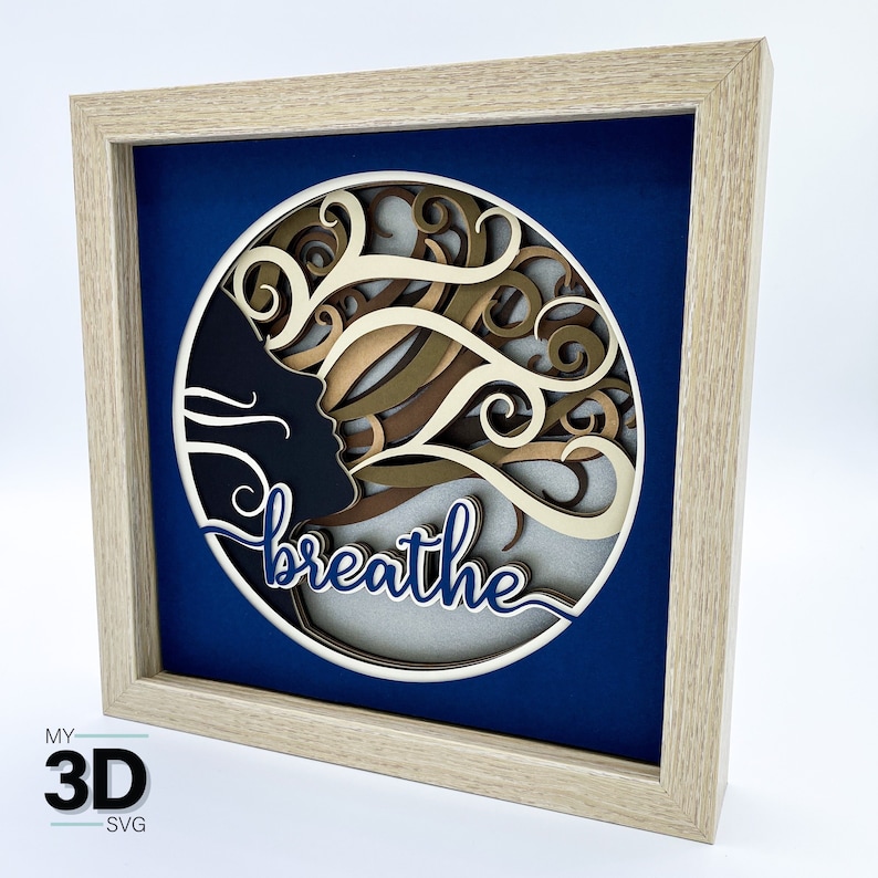 3D BREATHE Shadow Box for Cricut for Silhouette - Etsy