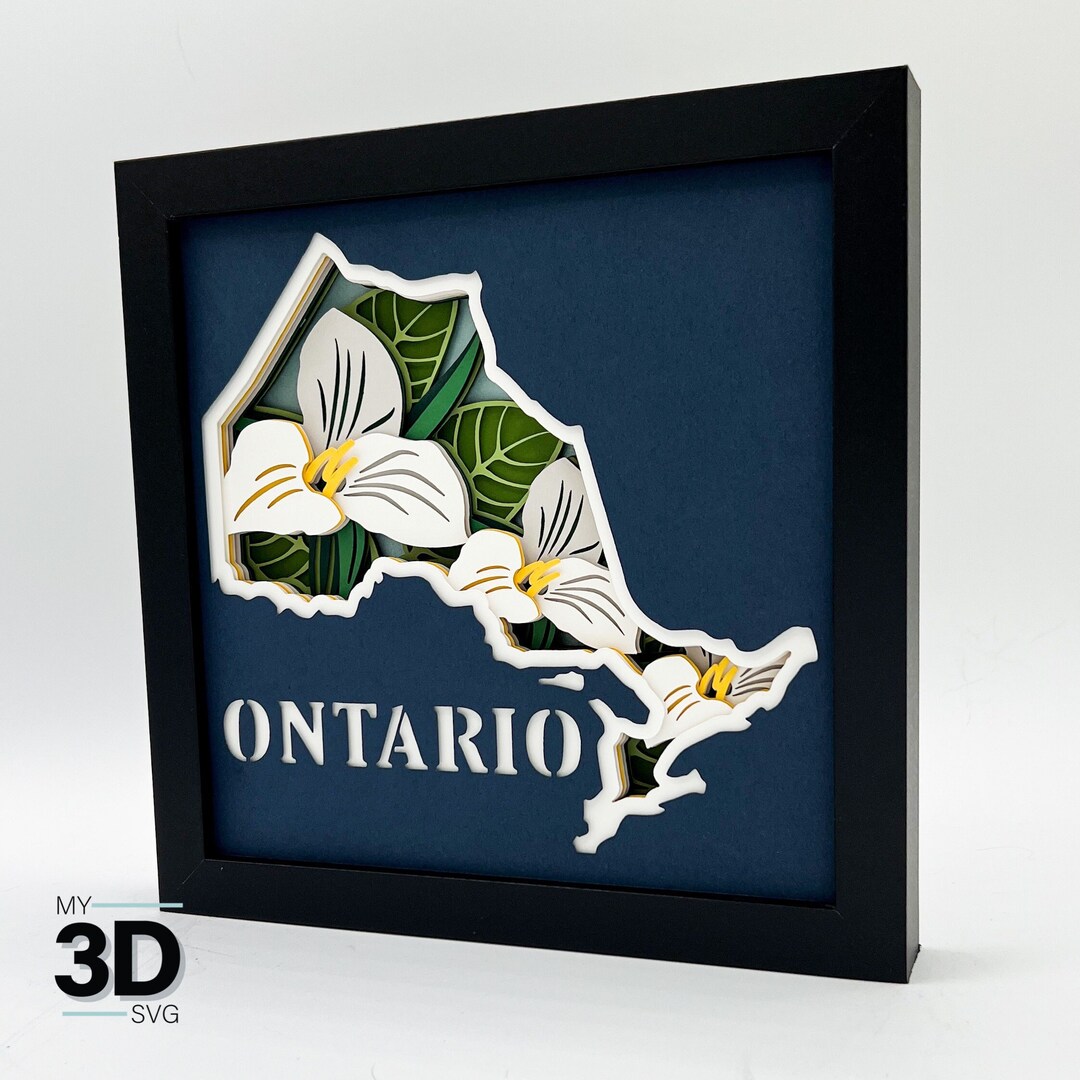 3D ONTARIO SVG - Trillium Svg - for Cricut - for Silhouette - Etsy Canada
