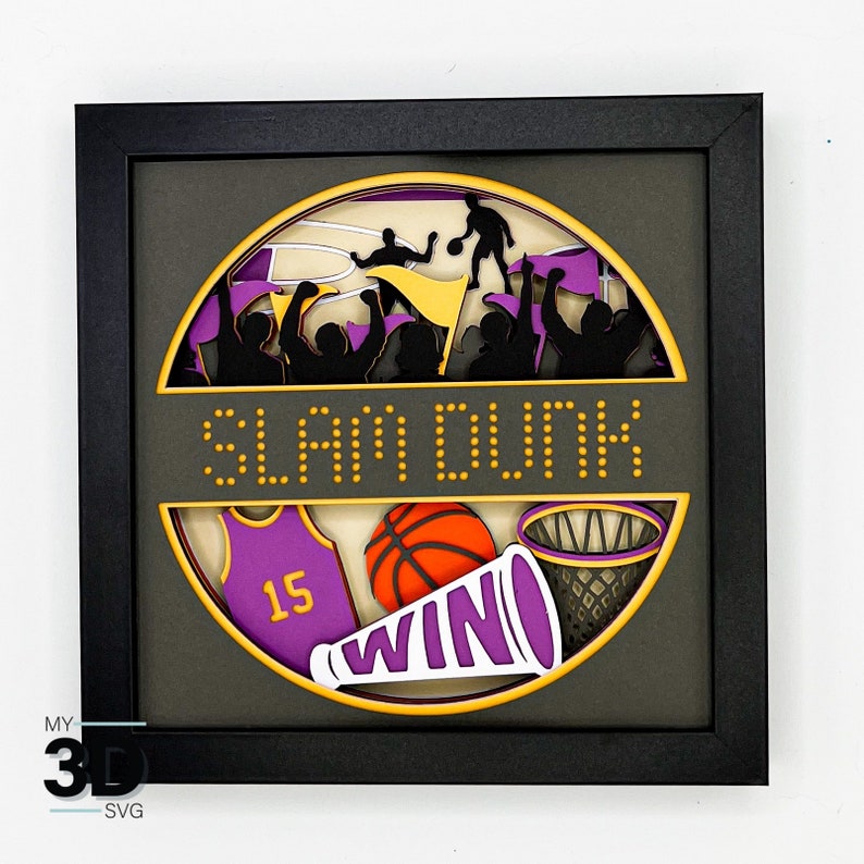 3D BASKETBALL SVG SPORTS Shadow Box Svg layered Cardstock - Etsy