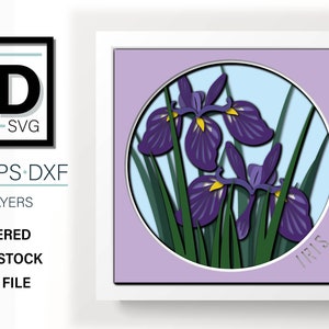 3D IRIS Shadow Box Svg - for Cricut - for Silhouette - Etsy