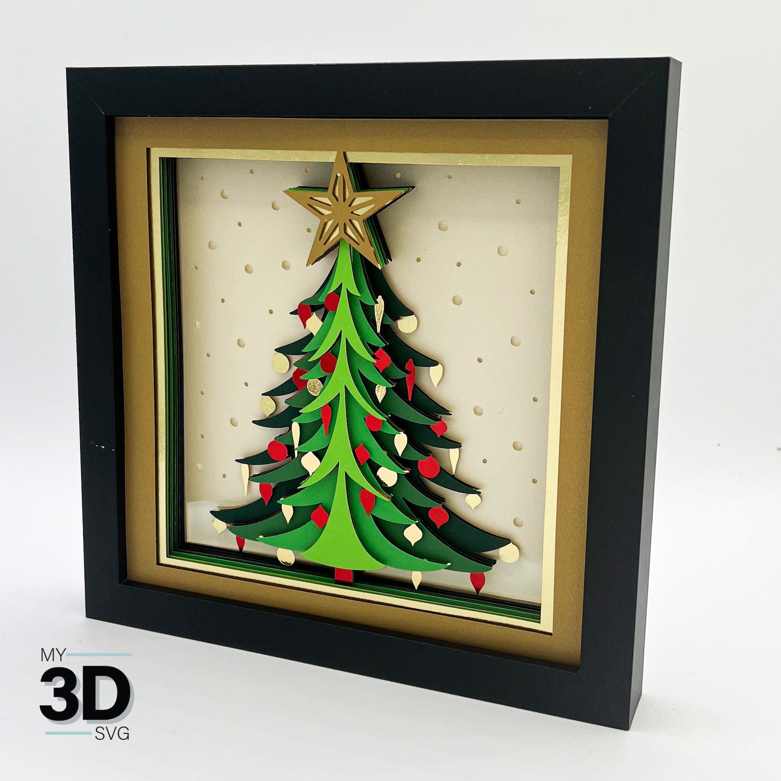 3D CHRISTMAS TREE 2 Svg - 3D Christmas Svg - CHRISTMAS Shadow Box Svg ...