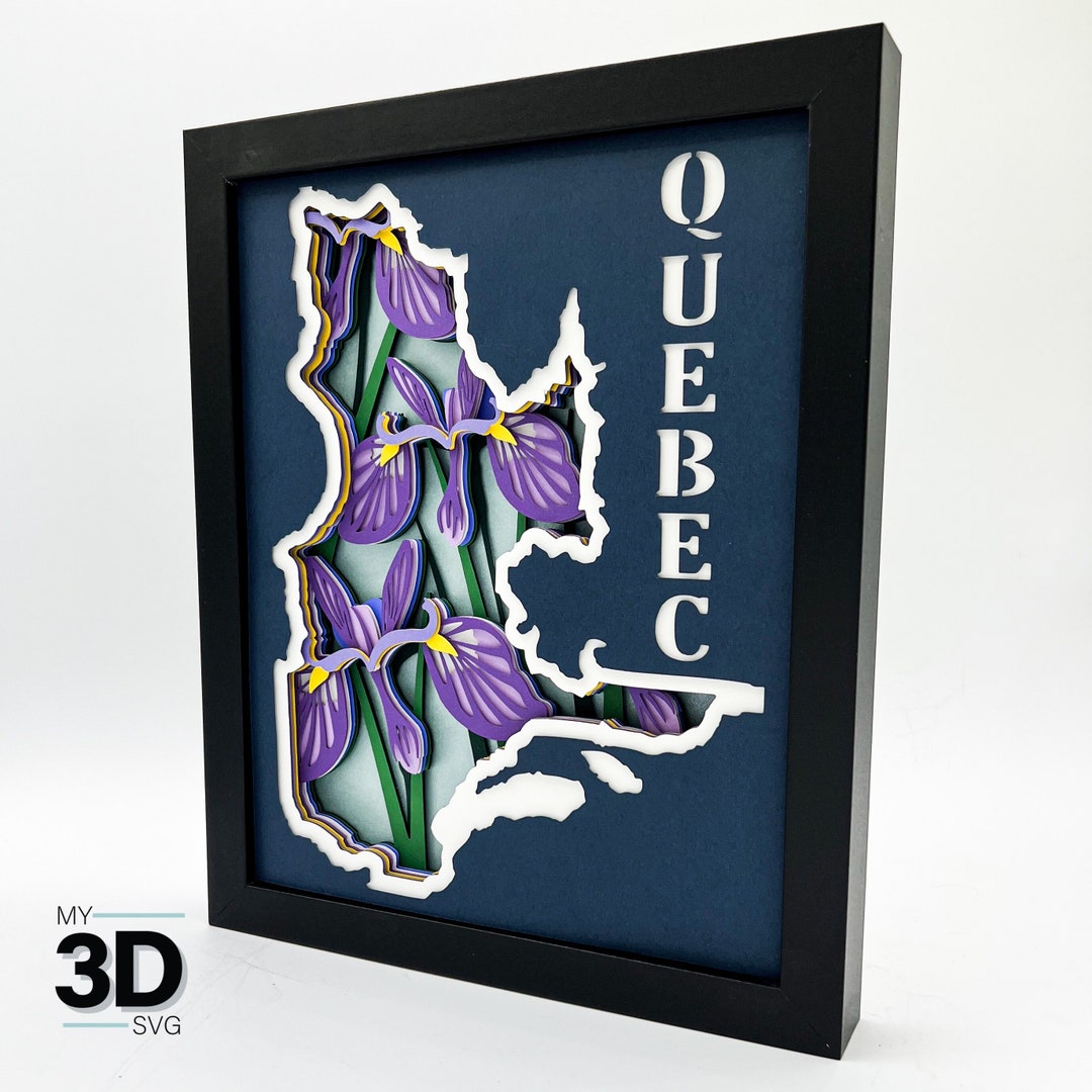 3D QUEBEC SVG - Blue Flag Iris Svg - for Cricut - for Silhouette - Etsy ...