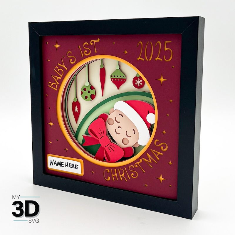 Shadow Box Baby Christmas - Etsy