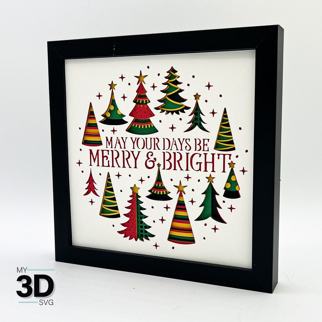 3D CHRISTMAS TREE FOREST Svg - Christmas Shadow Box Svg - for Cricut ...