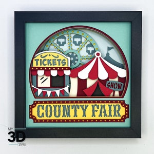 3D COUNTY FAIR SVG - Shadow Box Svg - for Cricut - for Silhouette - Etsy