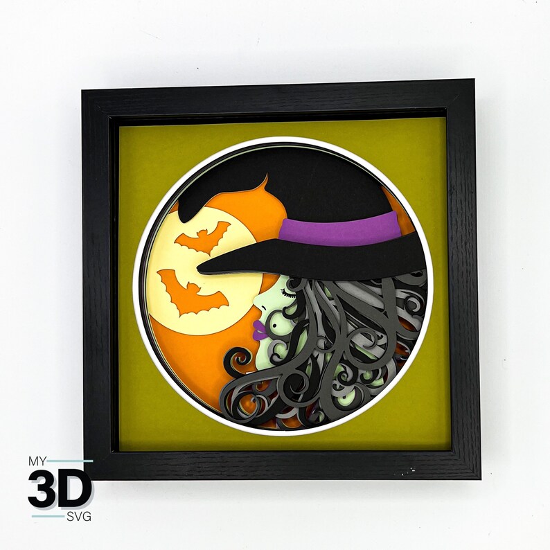 3D WITCH Svg - HALLOWEEN Shadow Box Svg - for Cricut - for Silhouette ...