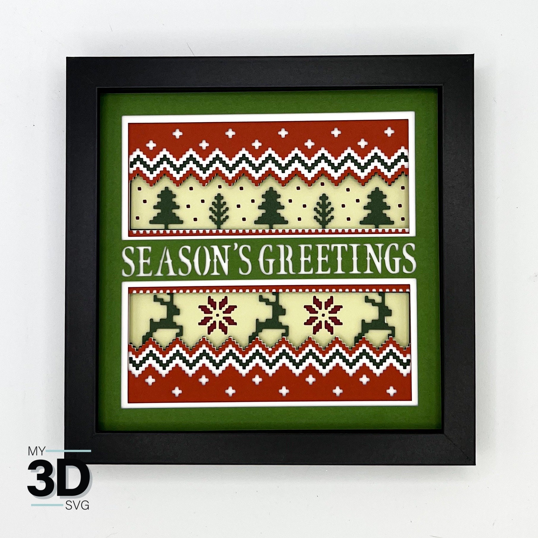 3D SEASON'S GREETINGS Svg 3D Christmas Svg CHRISTMAS - Etsy