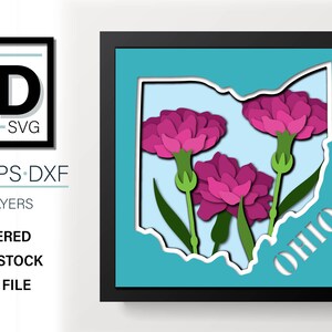 3D OHIO SVG - CARNATION Svg - for Cricut - for Silhouette - Etsy