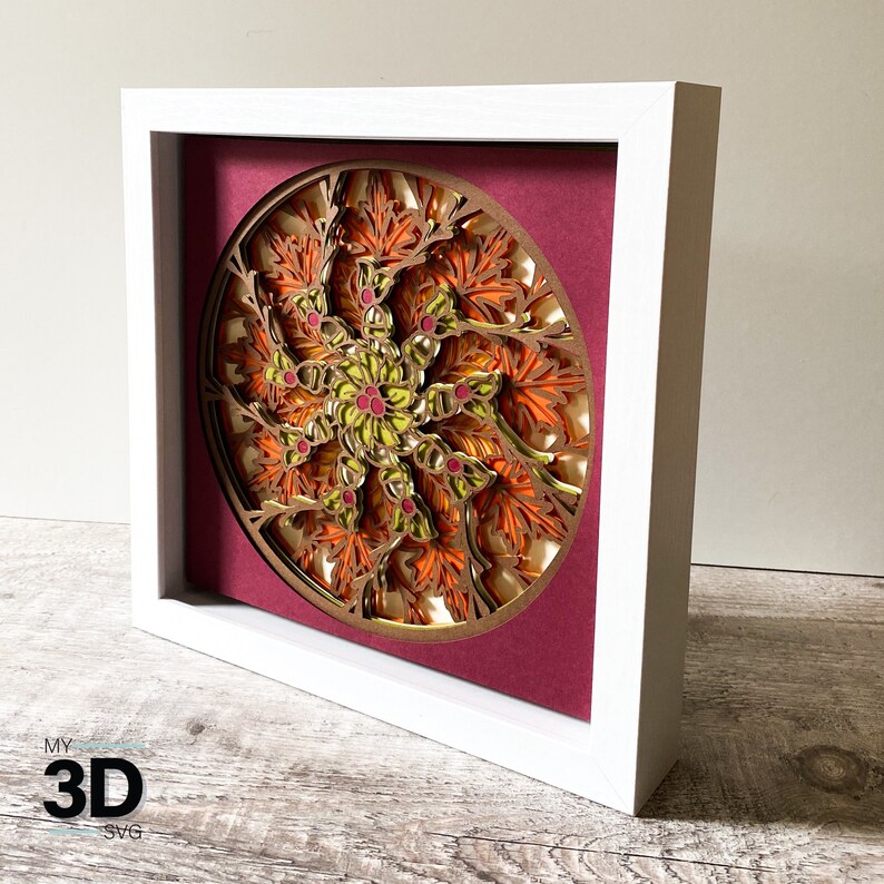 3D FALL MANDALA SVG - 3D Fall Svg -3D Fall Wreath Svg - for Cricut ...