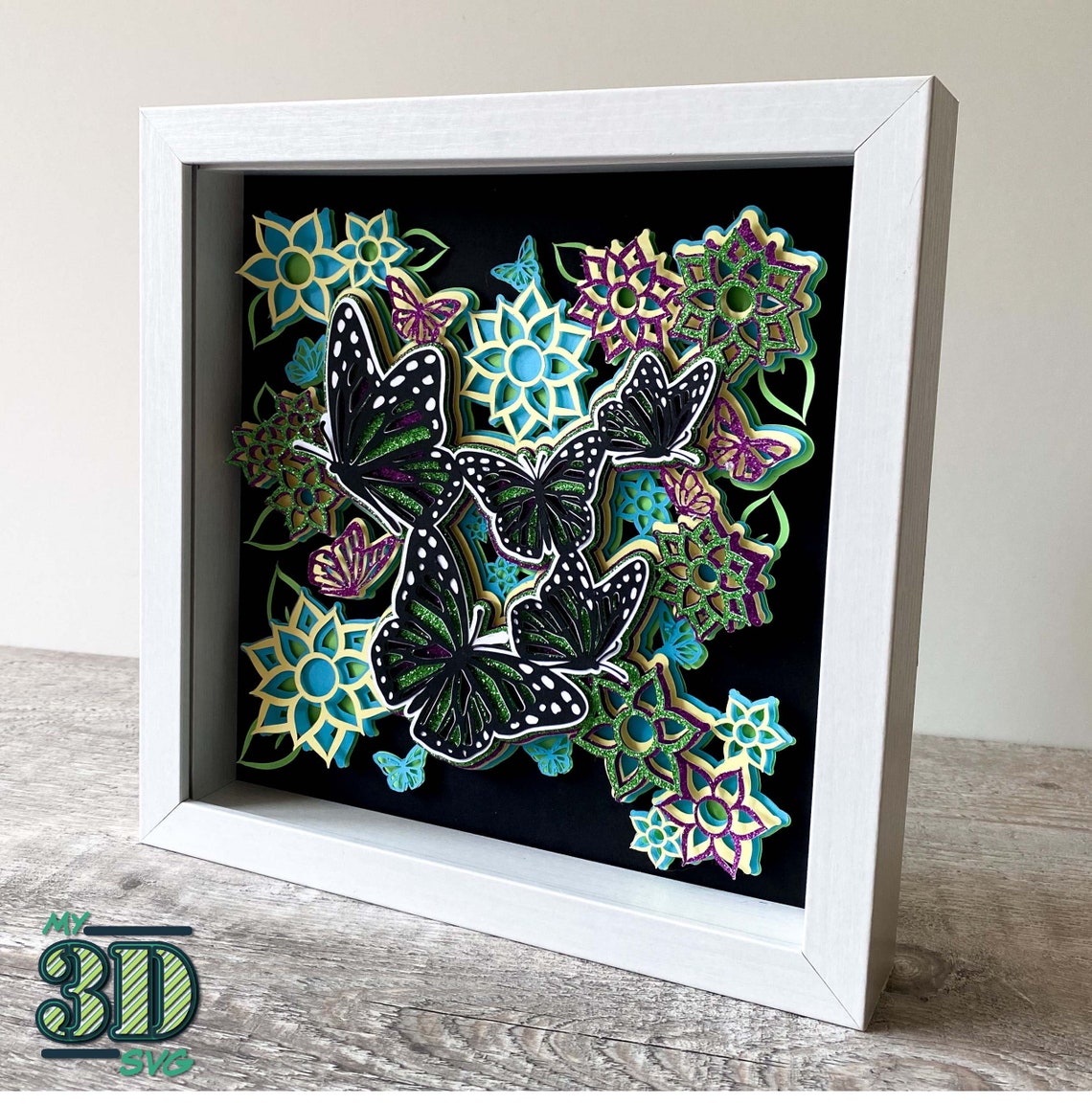 3D Butterflies SVG Shadow Box Svg Layered Cardstock Svg - Etsy Denmark