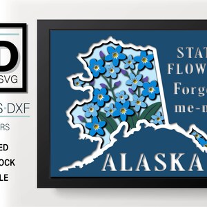3D ALASKA SVG - Forget Me Not Flower Svg - for Cricut - for Silhouette ...
