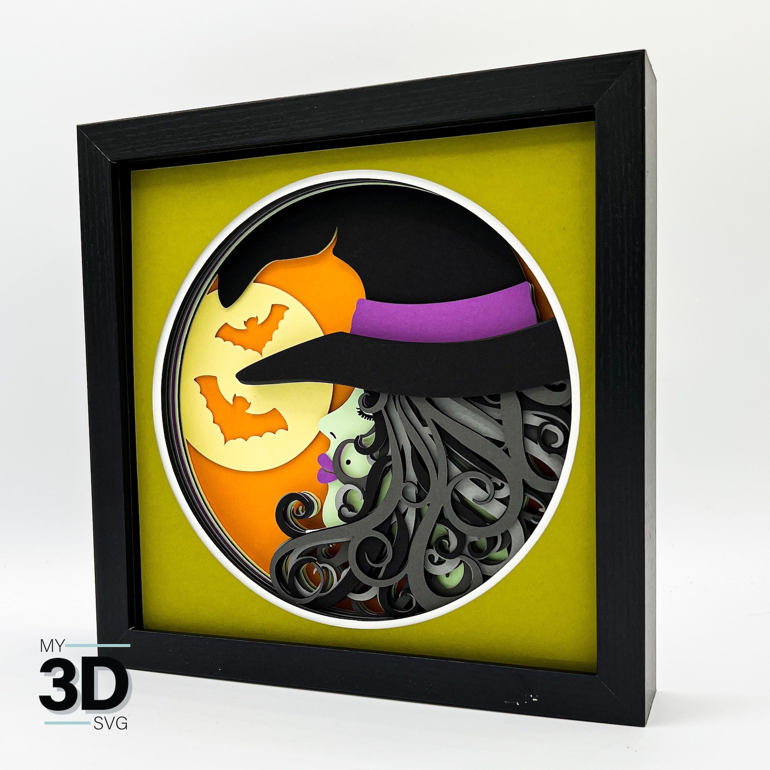 3D WITCH Svg - HALLOWEEN Shadow Box Svg - for Cricut - for Silhouette ...