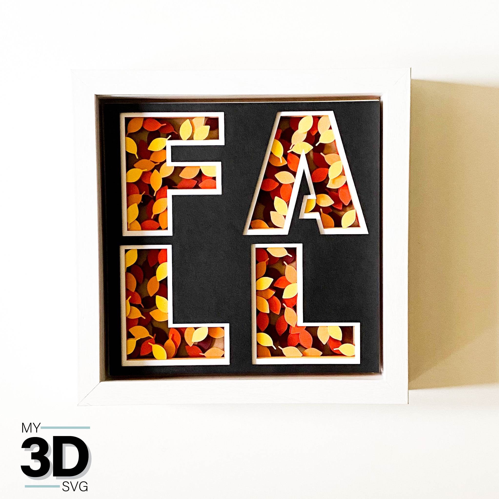 3D FALL SVG Fall Leaves Svg Shadow Box Svg for Cricut - Etsy